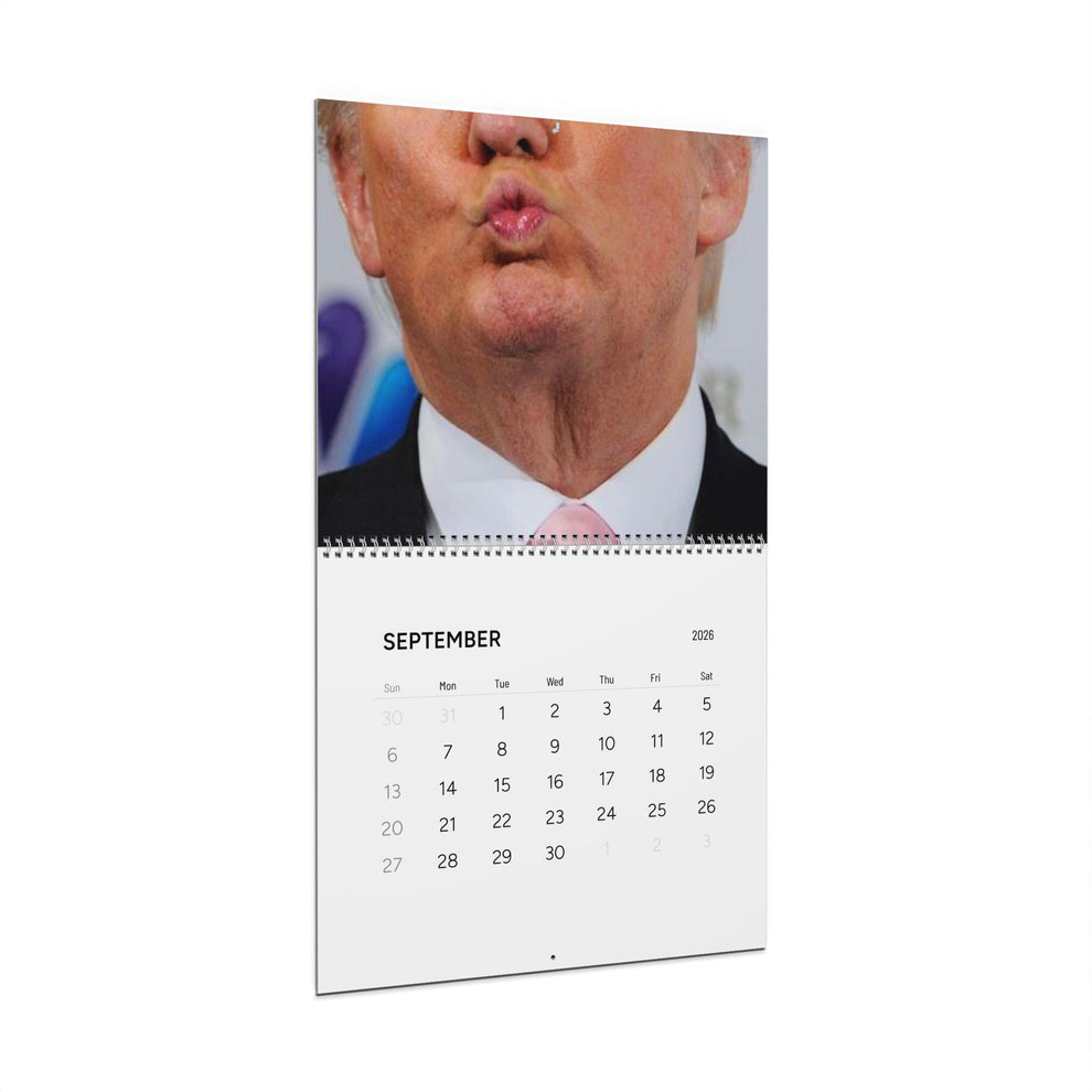 Neck-ussy Wall Calendar (2026) FDT Trump Neck Skin Unique Design, Poli – Time Capsule Design