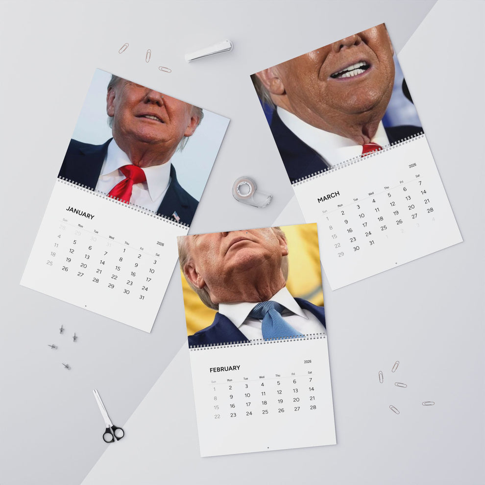 Neck-ussy Wall Calendar (2026) FDT Trump Neck Skin Unique Design, Poli – Time Capsule Design